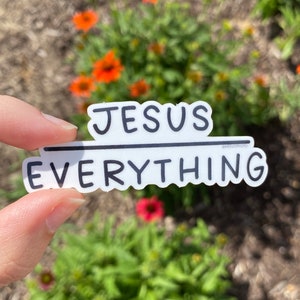 Jesus Over Everything Clear or Holographic Vinyl Die Cut Sticker ...