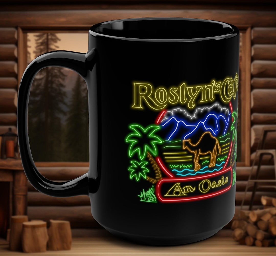 Northern Exposure Style Neon Roslyn's Cafe Mug 15oz, Cicely Alaska ...