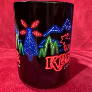 Northern Exposure Style Neon KBHR Coffee Mug 15oz, Cicely Alaska, KBHR ...