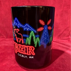 Northern Exposure Style Neon KBHR Coffee Mug 15oz, Cicely Alaska, KBHR ...