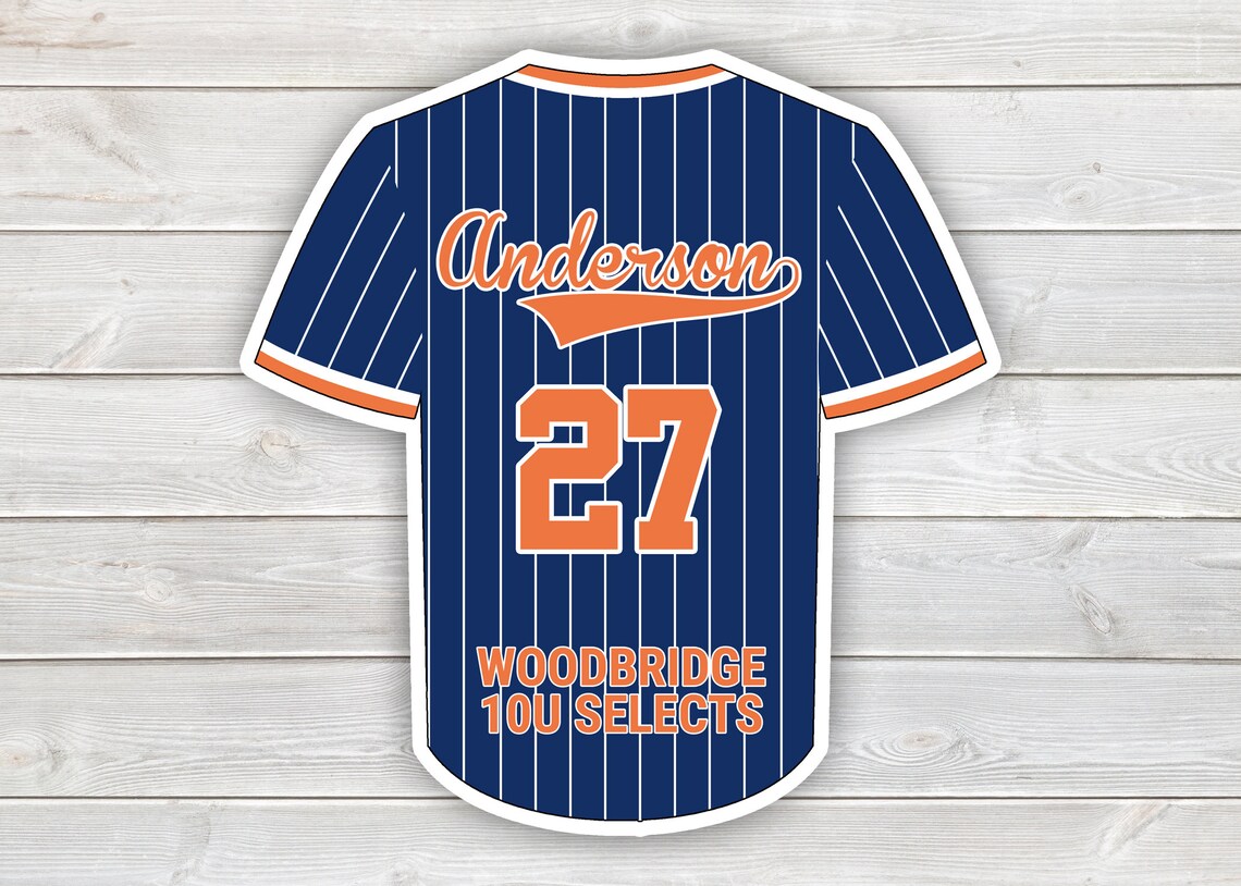 PRINTED Baseball Jersey Sports Sign Laminated Team - Etsy