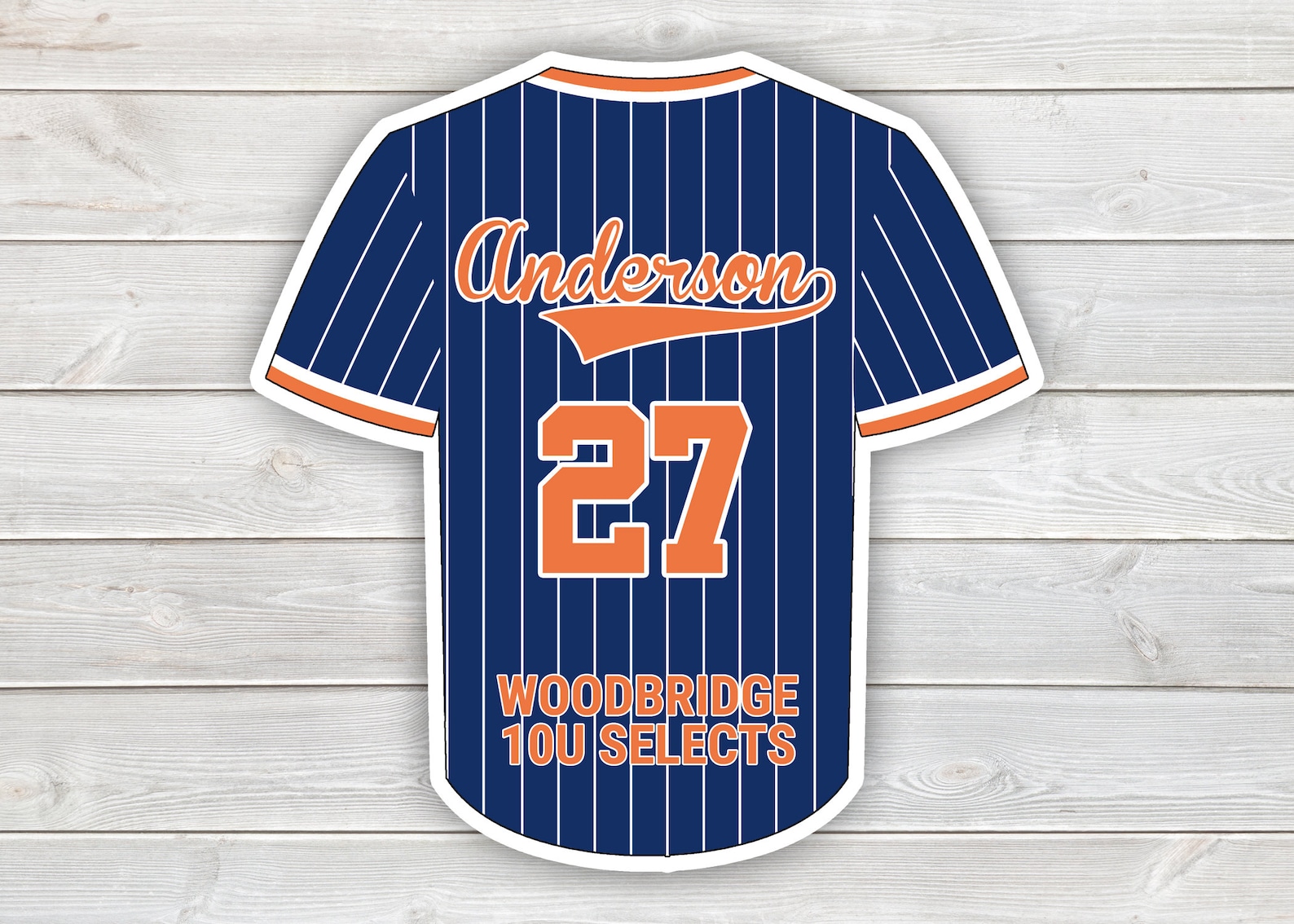 PRINTED Baseball Jersey Sports Sign Laminated Team Tournament Door ...