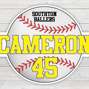 PRINTED Baseball Tournament Hotel Door Sign Laminated Team Door Hanger ...