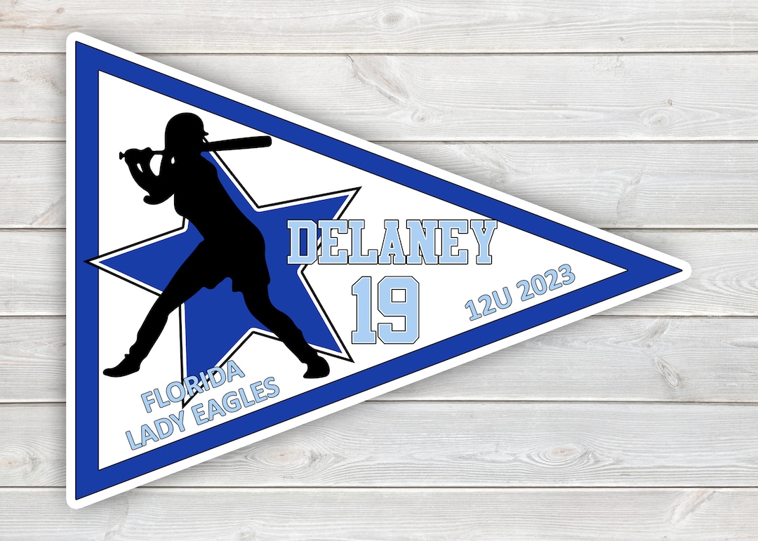 PRINTED Star Pennant Softball Tournament Hotel Door Sign - Girls ...