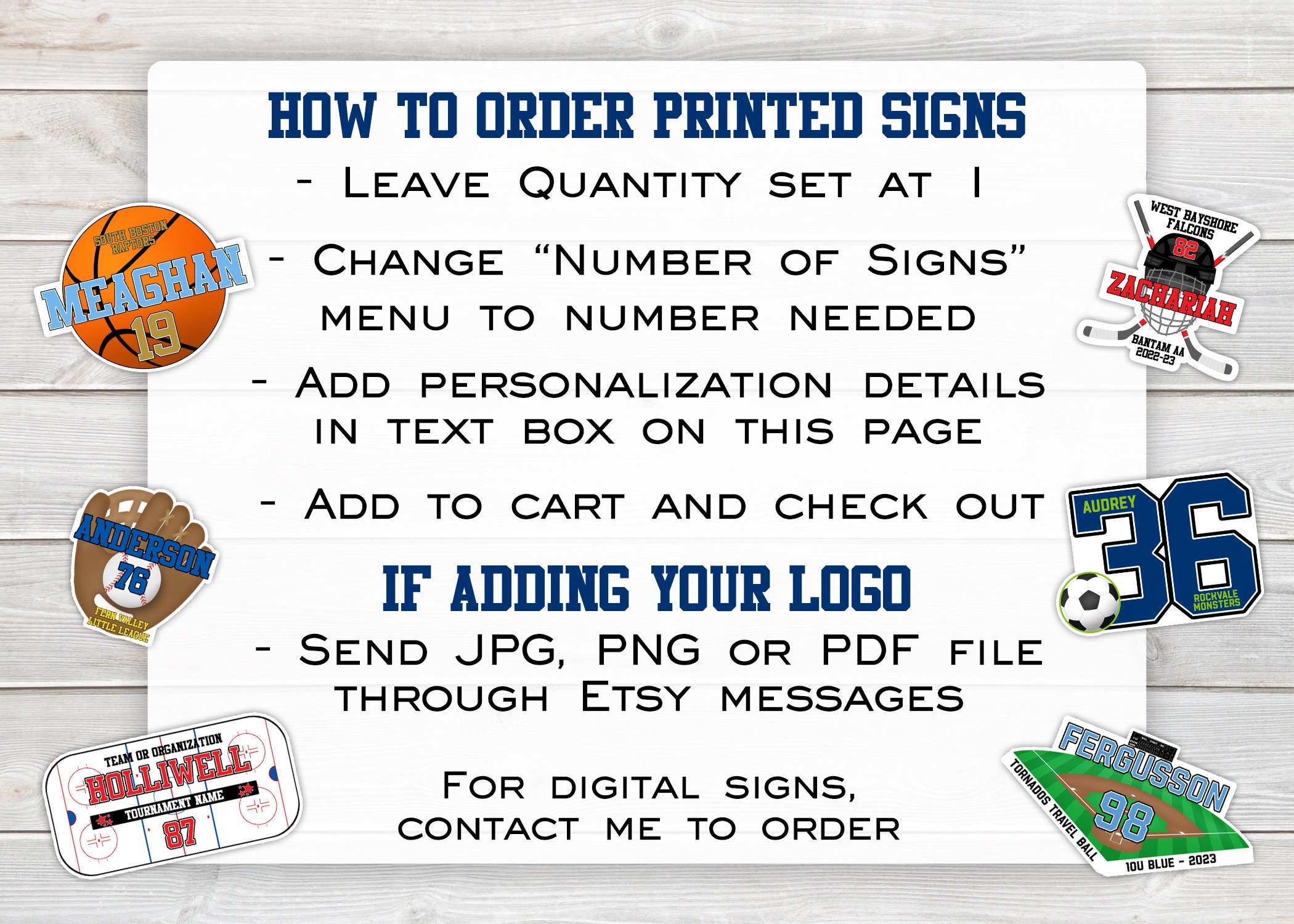 PRINTED Baseball Jersey Sports Sign Laminated Team Tournament Door ...