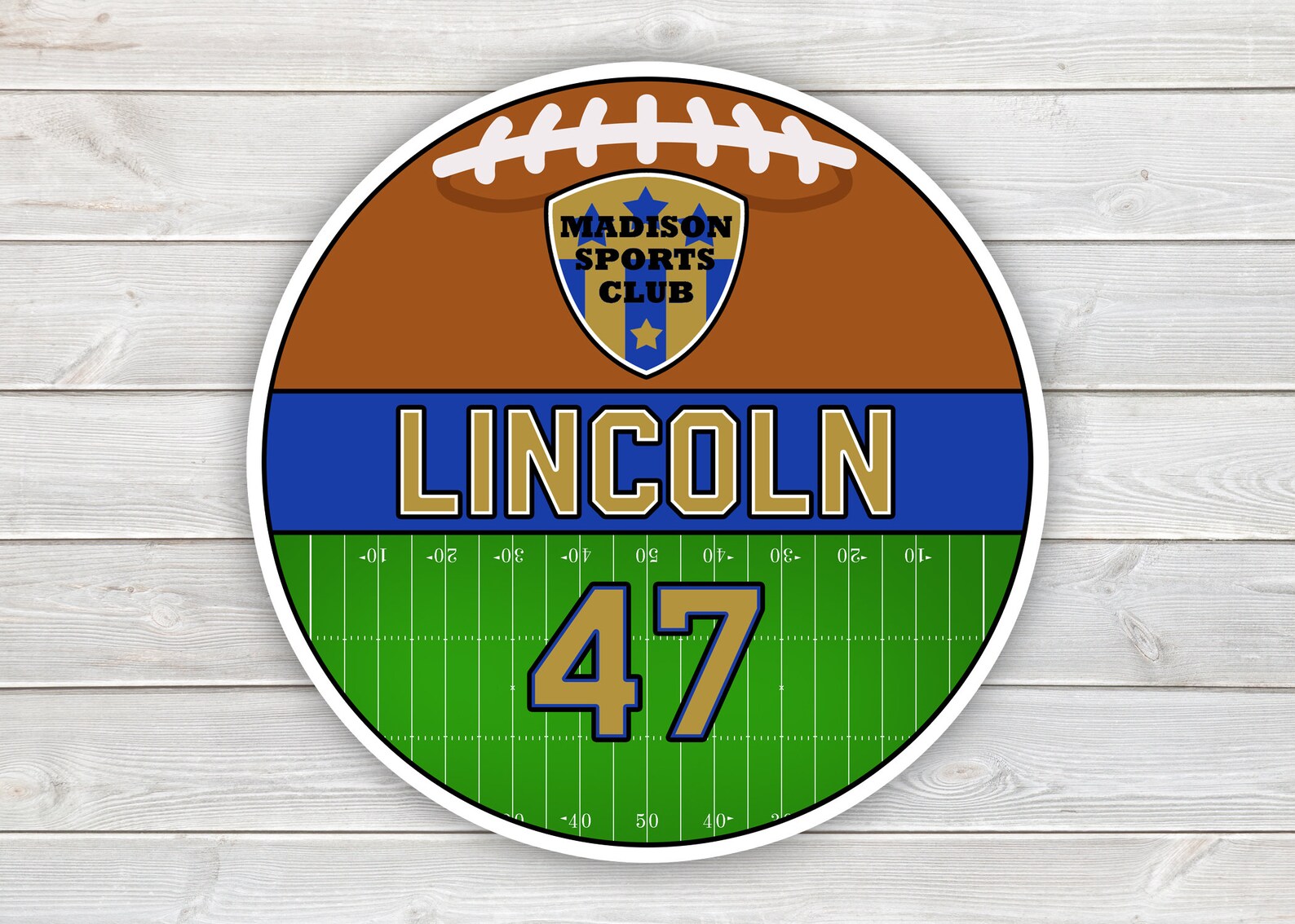 PRINTED Football and Field Locker Sign Football Team Door Hanger ...