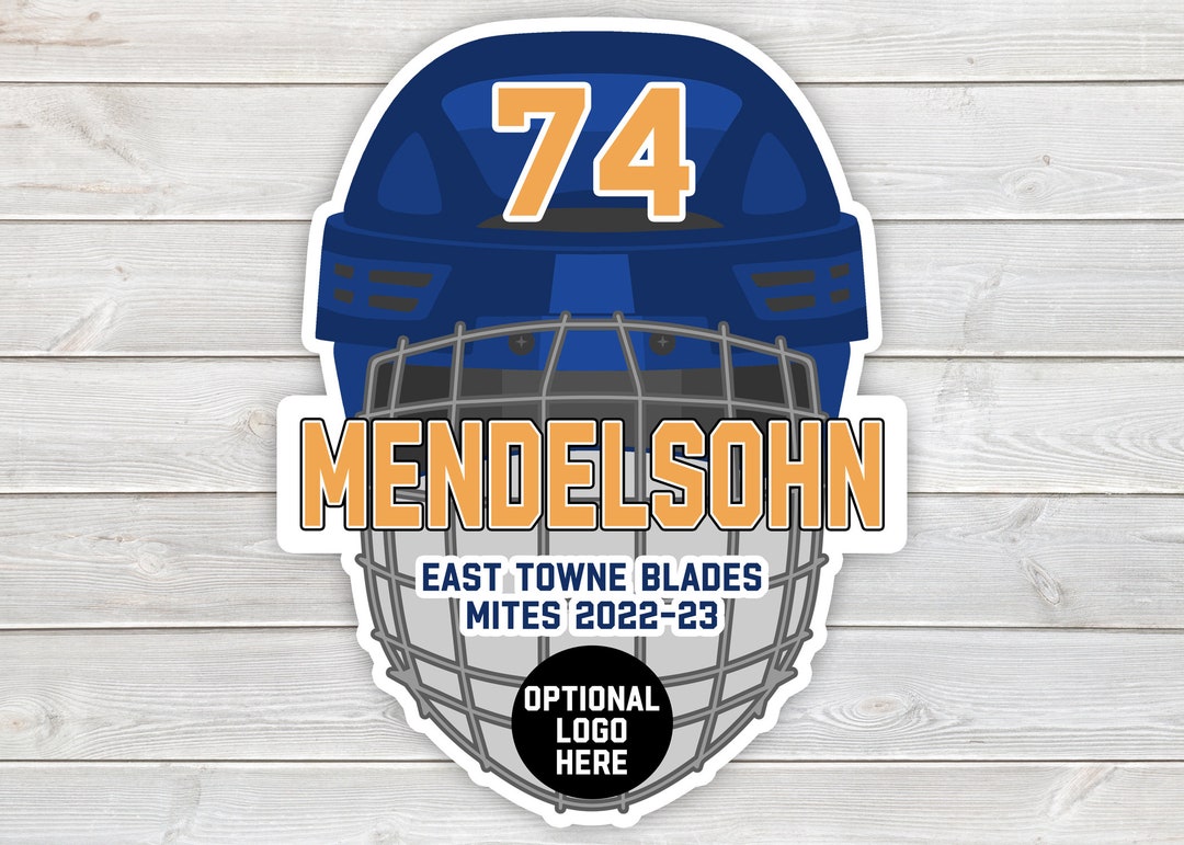 PRINTED Hockey Tournament Hotel Door Sign - Printed Hockey Helmet Team ...