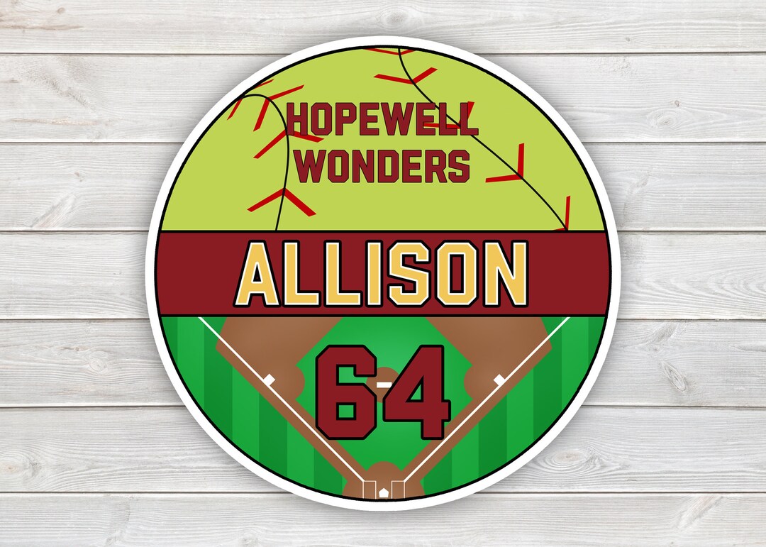 PRINTED Softball Field and Ball Door Sign - Softball Tournament ...