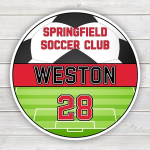 PRINTED Soccer Tournament Door Sign - Soccer Field & Ball Laminated ...