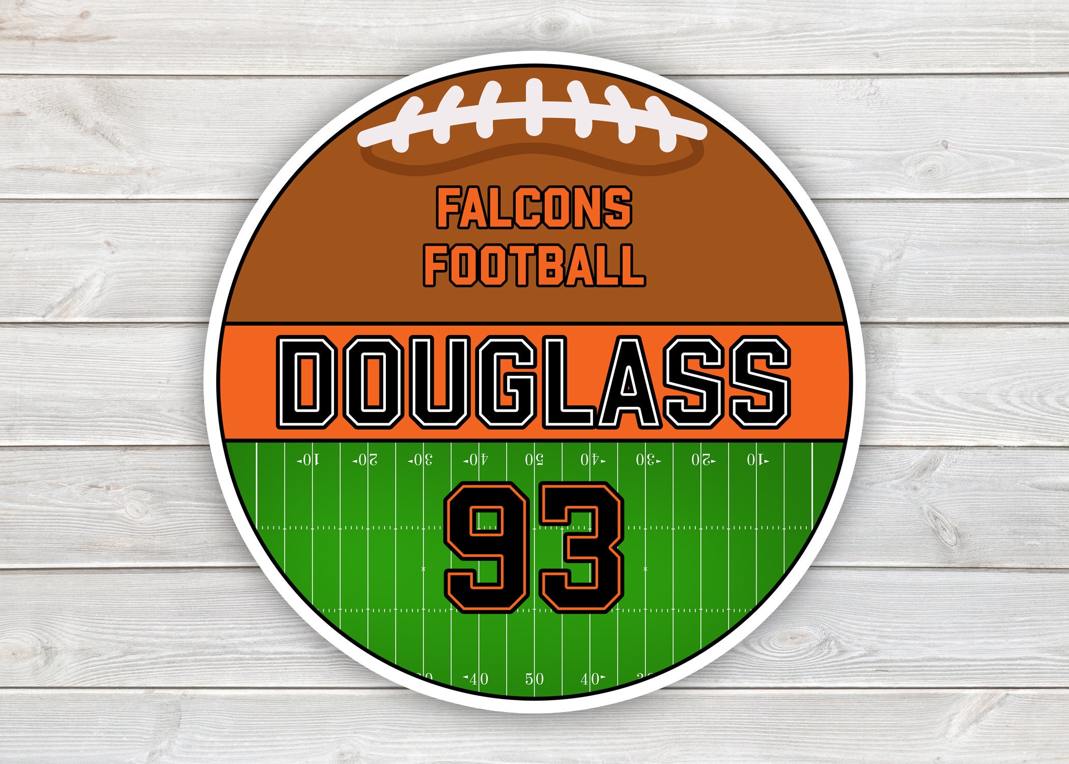PRINTED Football and Field Locker Sign - Football Team Door Hanger ...