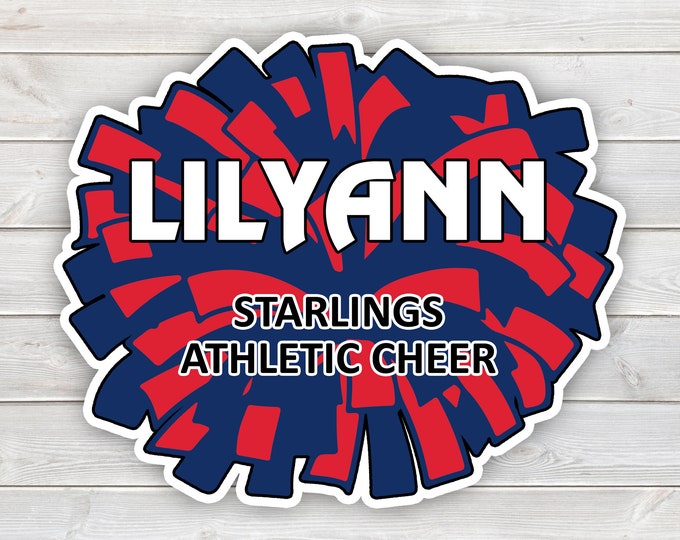 PRINTED Cheer Team Hotel Door Sign for Competitions Megaphone and Poms ...