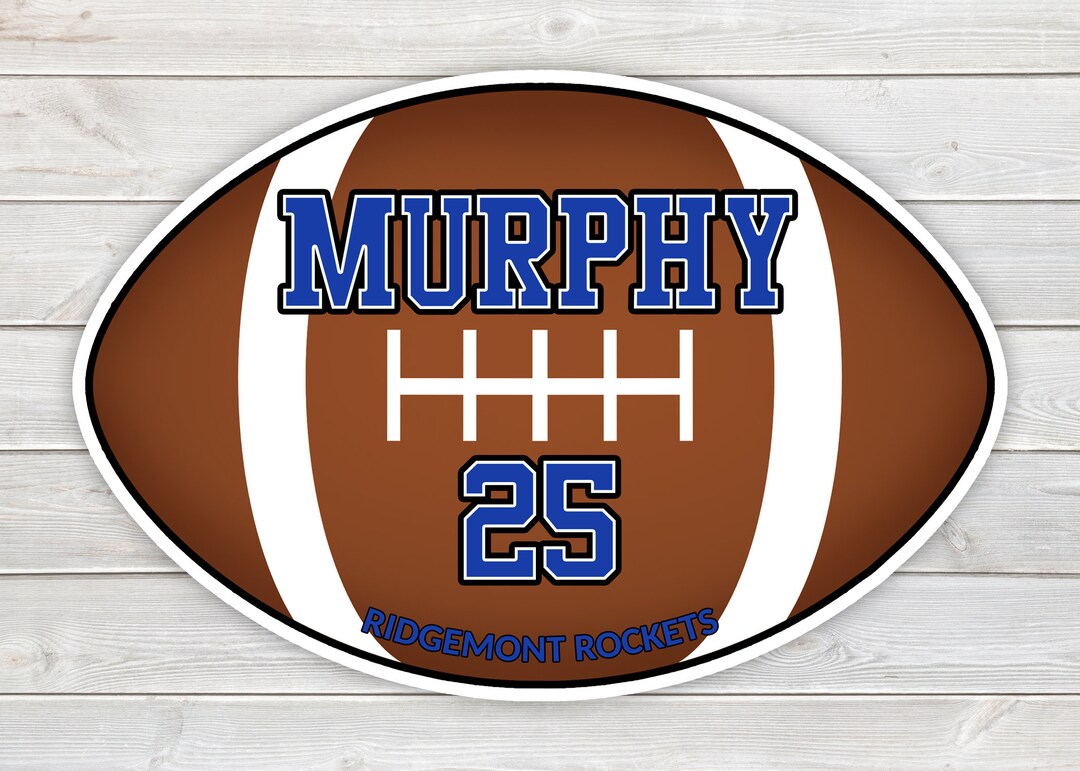 PRINTED Football Player Locker Sign - Football Team Door Hanger ...