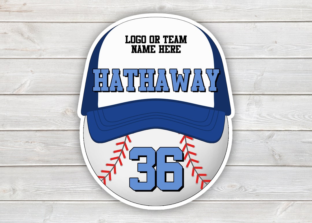 PRINTED Baseball Cap and Ball Sports Sign - Laminated Team Tournament ...
