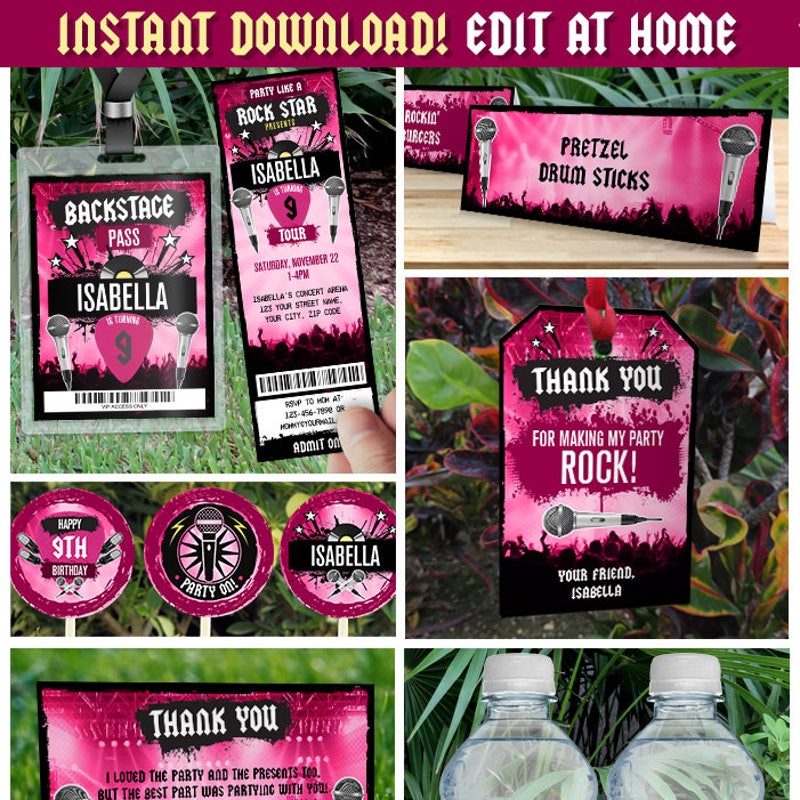 Rockstar Party Decorations - Etsy