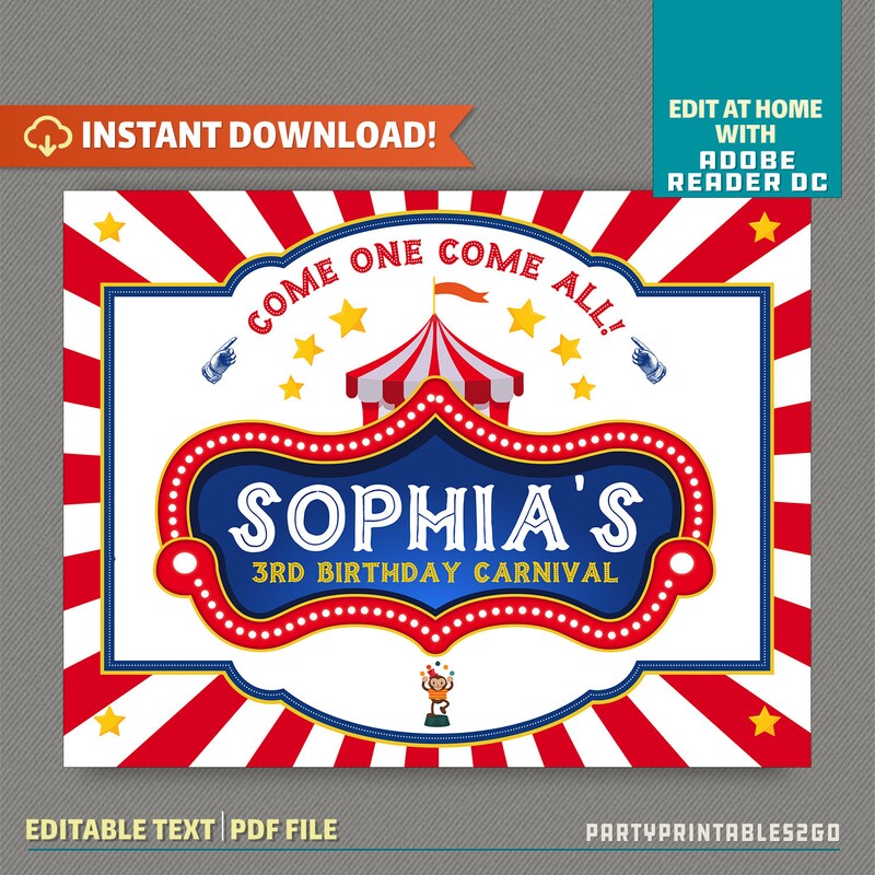 Circus Party Decor - Etsy