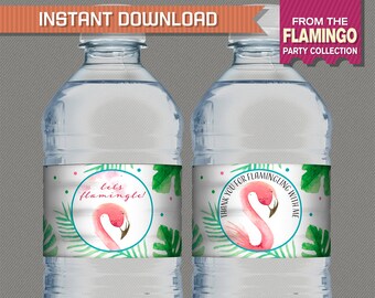 Personalized Glossy Flamingo Favor Labels Birthday Favor Labels Gift ...