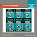 Soccer Party All Star Pass Printable Insert (teal) - Soccer Birthday ...