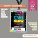 Neon Glow Party Pass Printable Insert Neon Glow Party Vip Pass Glow in ...
