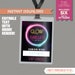 Neon Glow Party Pass Printable Insert Neon Glow Party Vip Pass Glow in ...