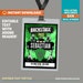 Rockstar Party Backstage Pass Printable Insert green Rockstar Birthday ...