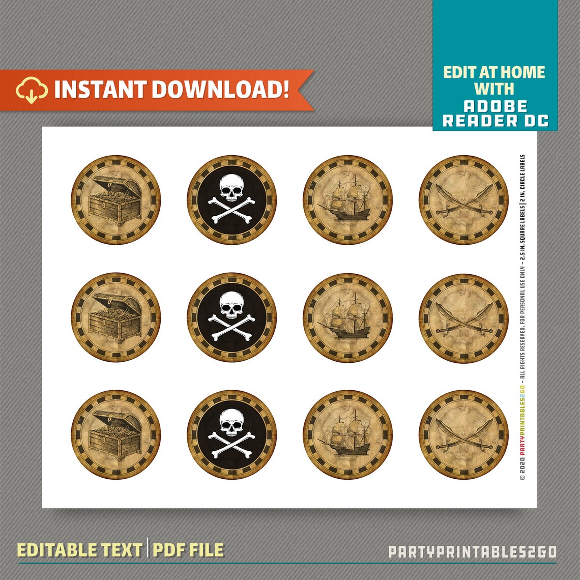 Pirates Party Cupcake Toppers Pirate Party Pirate Birthday - Etsy