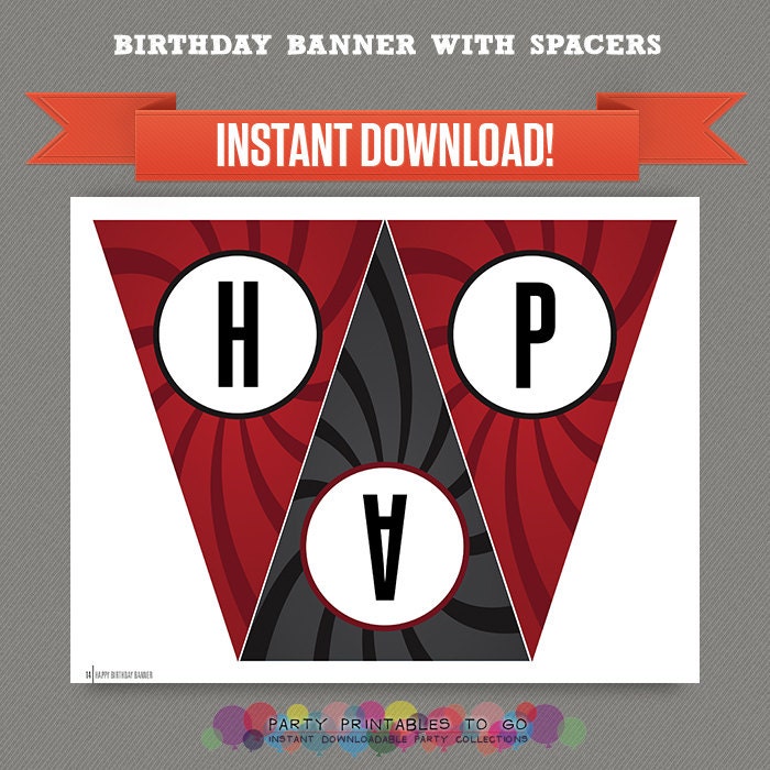 Secret Agent / Spy Party Printable Birthday Banner With - Etsy
