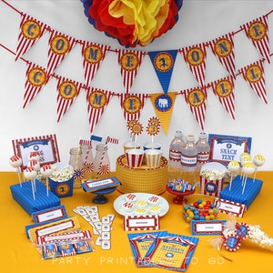 Circus or Carnival Birthday Printable Party Collection & Invitation ...