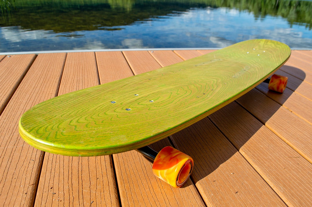 Linden Longboards Green Formulastic Trick With Orange Wheels - Etsy