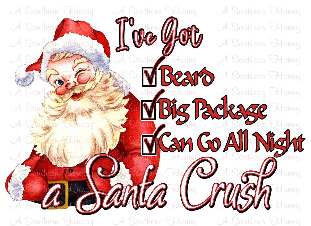 Santa Crush Christmas PNG, Vintage Santa, Santa Beard Png, Christmas ...