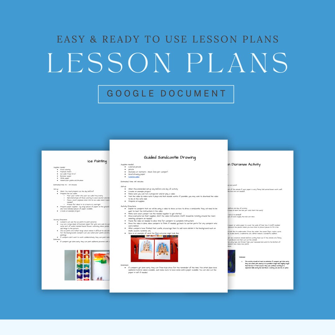 Splash-tastic Adventures: Water Wonderland Summer Camp Activity Pack ...