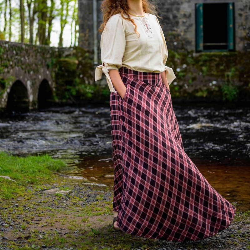 Pink Plaid Skirt - Etsy