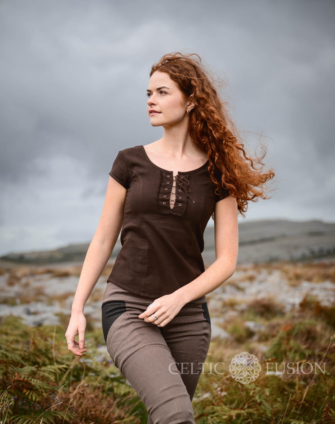 Folk Style Heavy Cotton Tunic: Corset Lace-up Top - Etsy