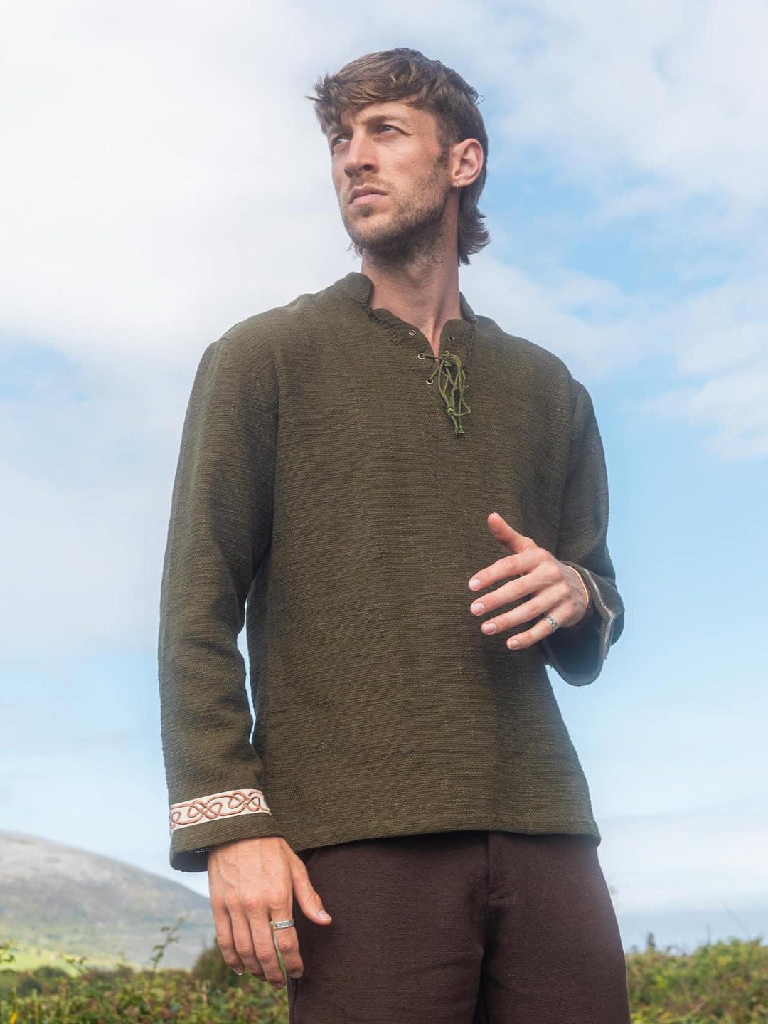 Handwoven Celtic Tunic | Mens Irish Knotwork Pullover - Etsy