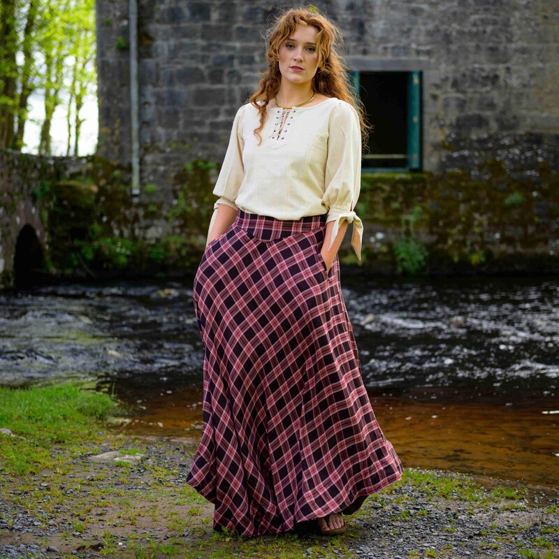 Plaid Maxi Skirt - Etsy