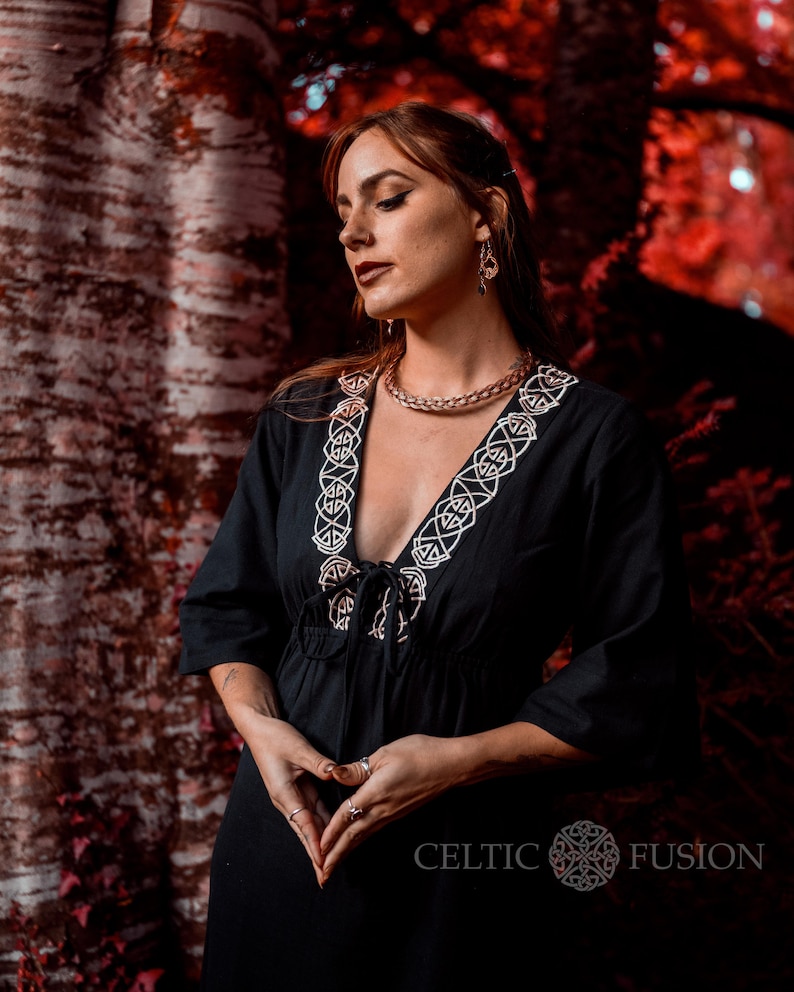 Wicca Goddess Dress Folk Pagan Raw Dress Ozora Meditation - Etsy