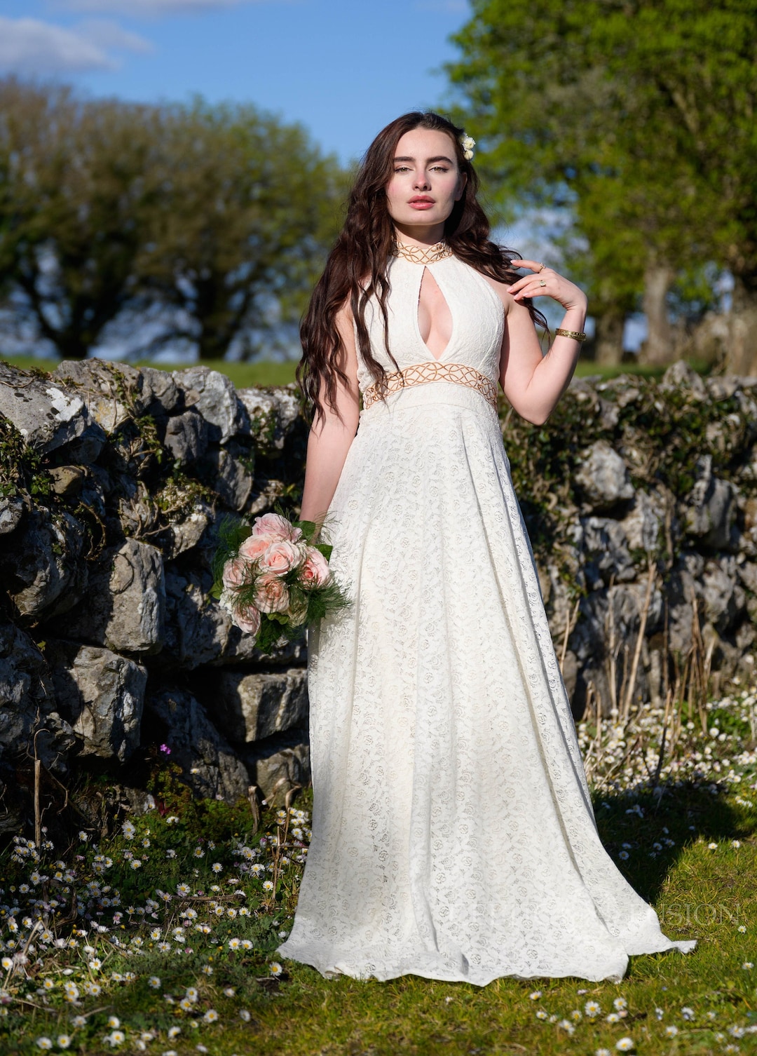 ROISÍN WEDDING DRESS | Hand-fasting, Fairytale Wedding Dress, Sleeved ...