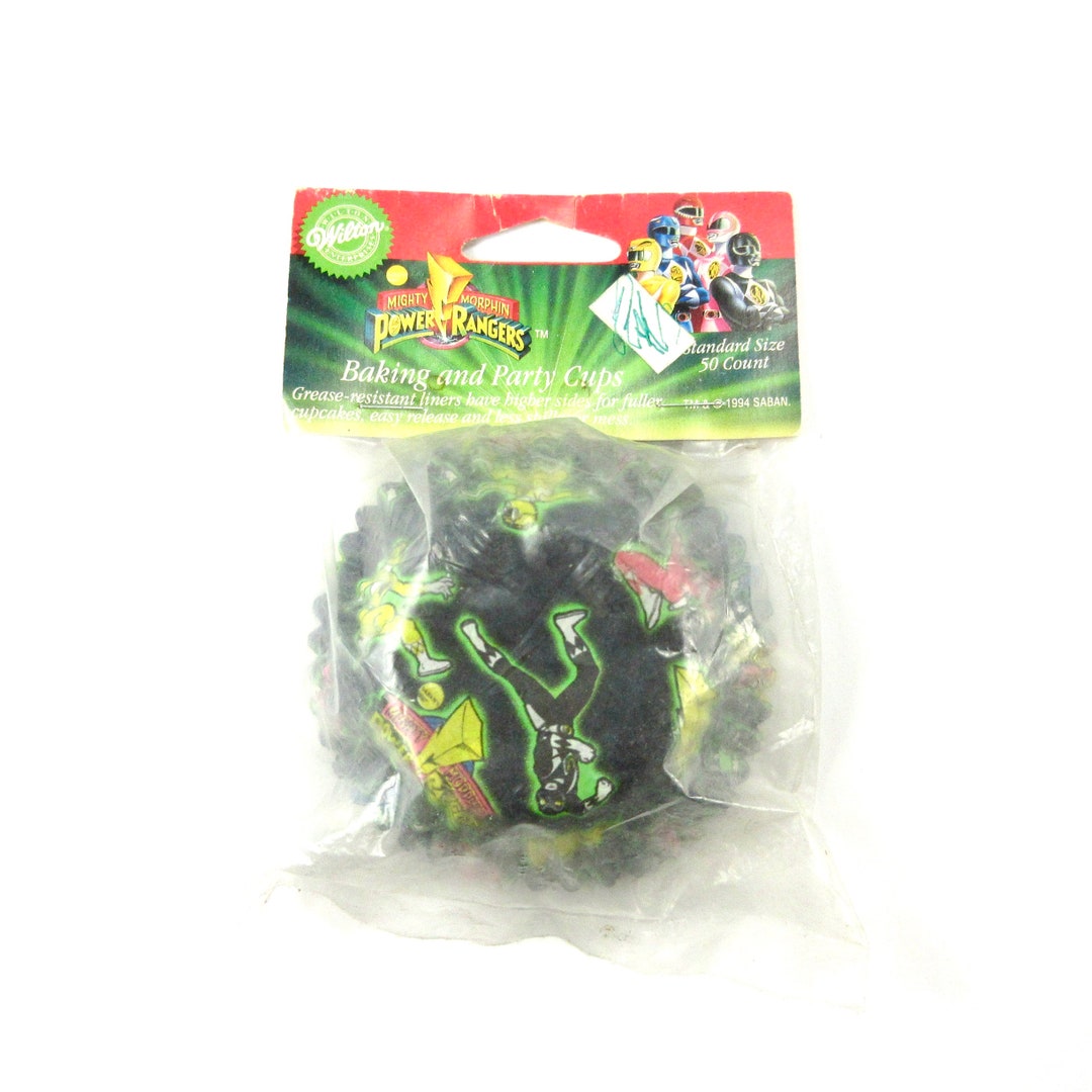 Vintage Mighty Morphin POWER RANGERS Cupcake Baking Cups / Wilton ...