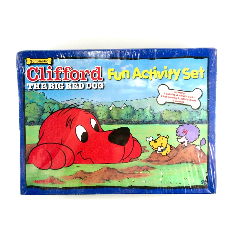 Vintage CLIFFORD the Big Red Dog Fun Activity Set by Scholastic PBS ...