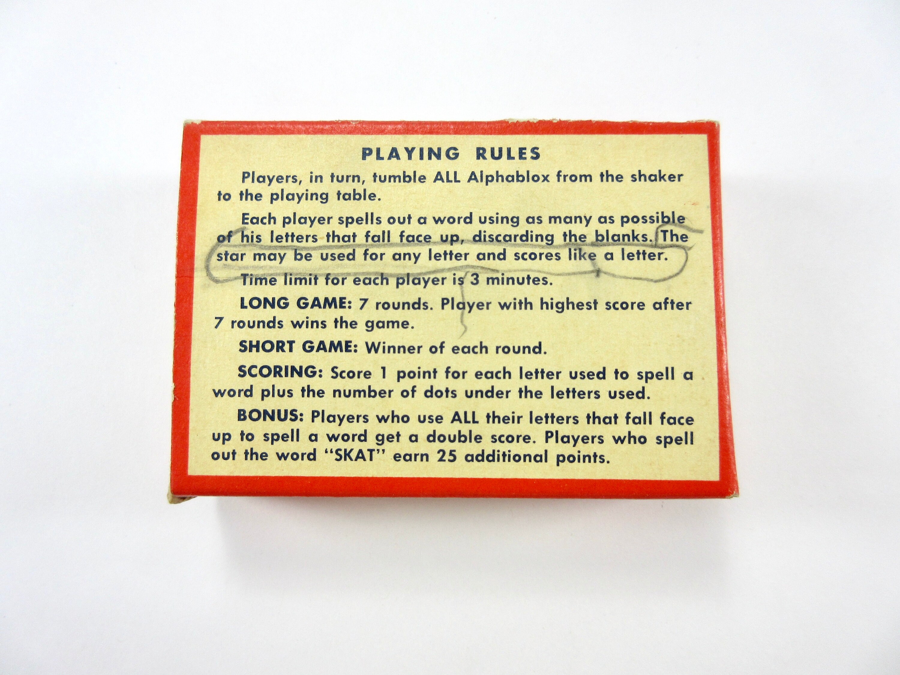 Vintage 1955 SKAT Word Game With Alphablox Unlimited Blocks Retro ...