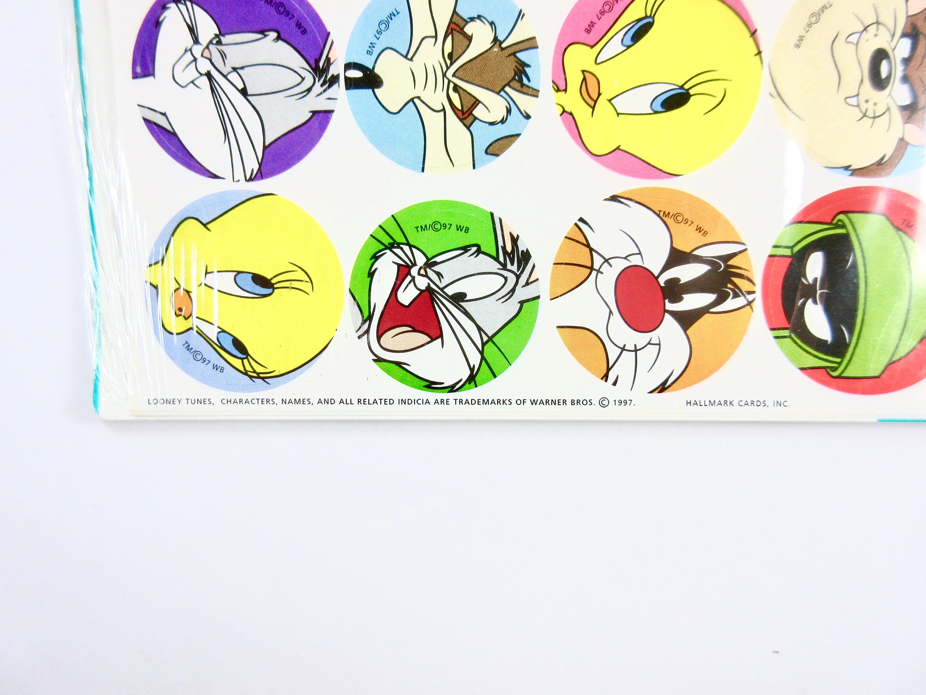 Vintage 1997 LOONEY TUNES Warner Brothers Hallmark Stickers / Bugs ...