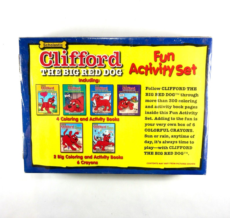 Vintage CLIFFORD the Big Red Dog Fun Activity Set by Scholastic PBS ...