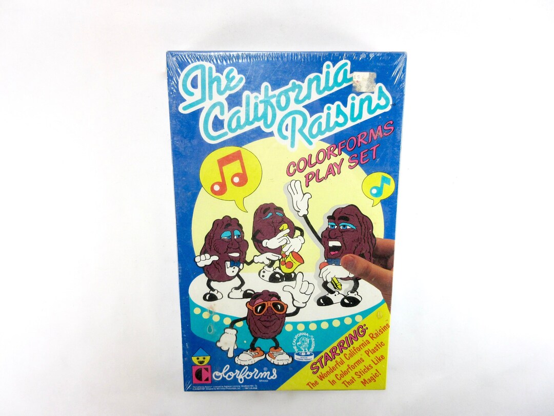 Vintage CALIFORNIA RAISINS Colorforms Play Set Game | 1987 | New Toy ...