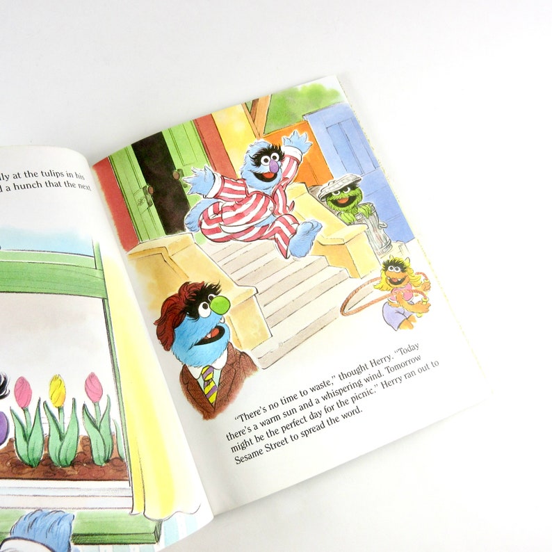Vintage SESAME STREET the Monster's Picnic Little Golden Book #109-59 ...