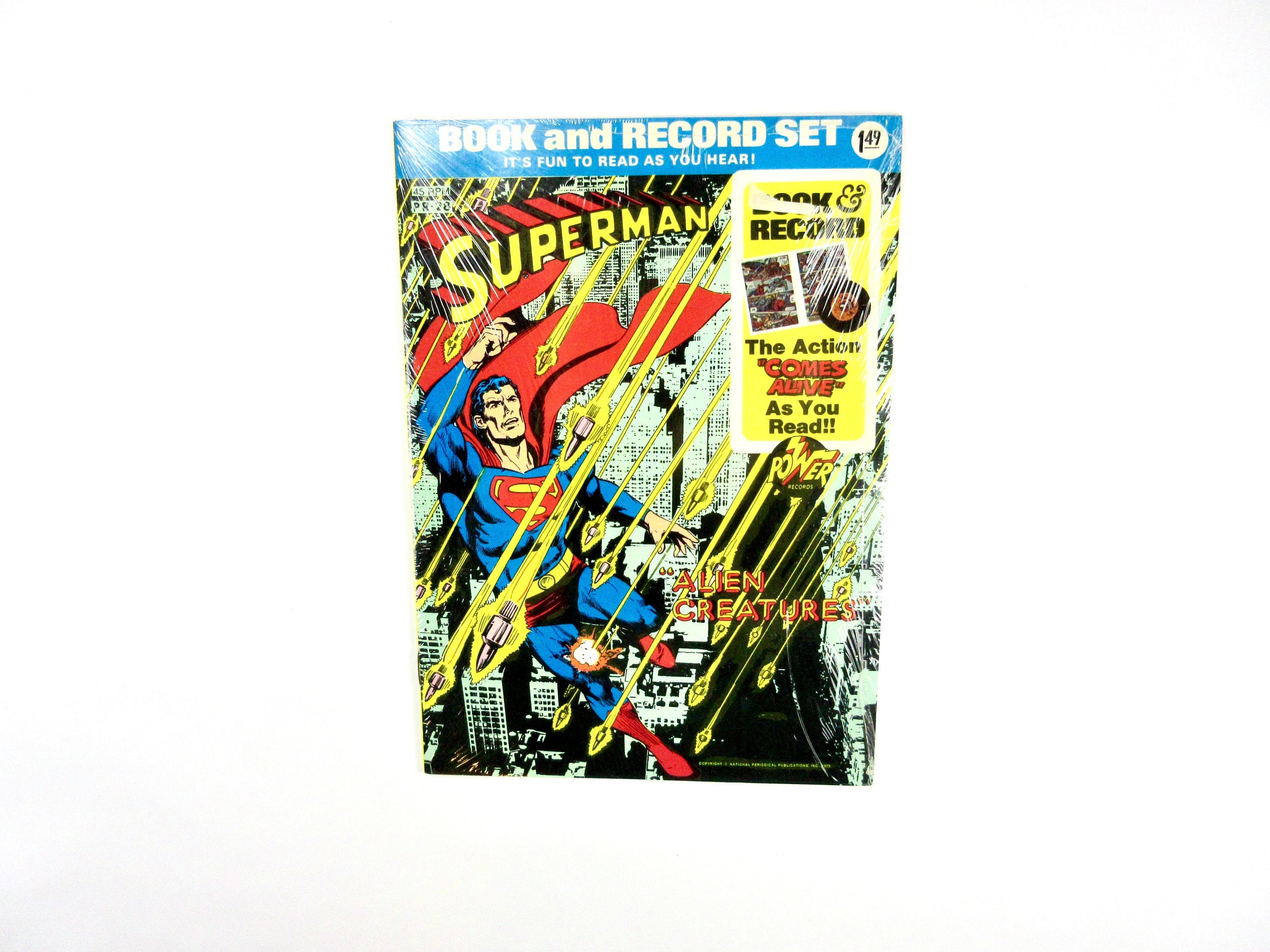 Vintage SUPERMAN Alien Creatures Comic Book & Record Set PR-28 45 Rpm ...