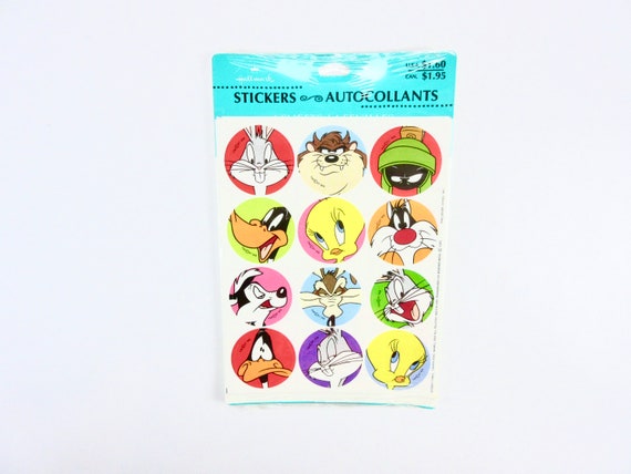 Vintage 1997 LOONEY TUNES Warner Brothers Hallmark Stickers / | Etsy