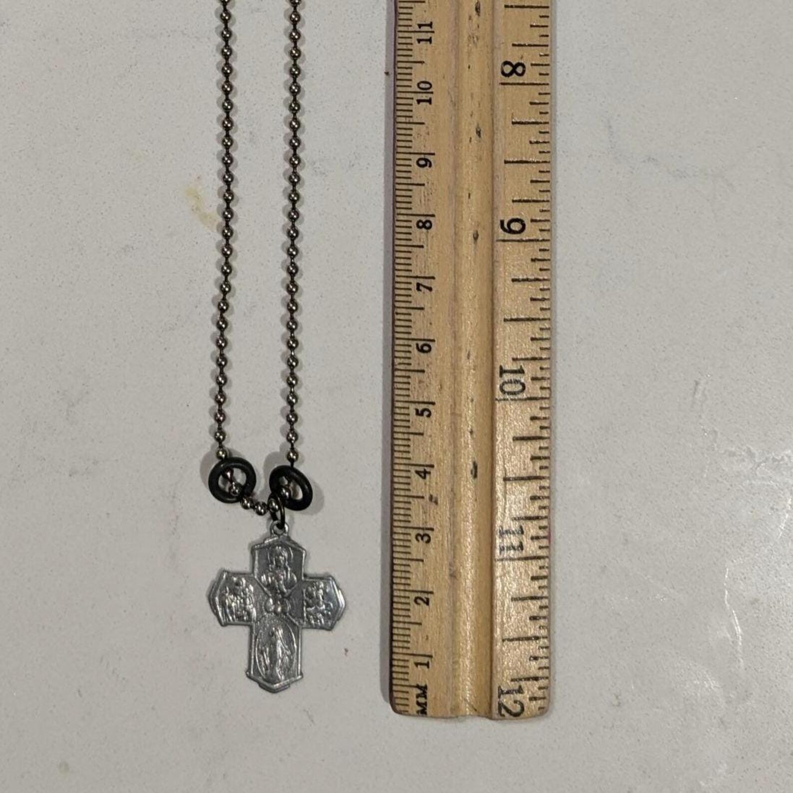 Vintage Catholic Four-way Cross Medal Necklace – Religious Pendant With ...