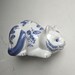 Vintage Blue and White Ceramic Cat Figurine - Delft Style Decorative ...