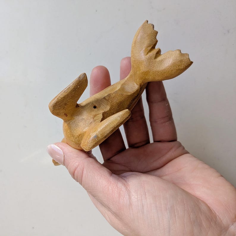 Vintage Hand-carved Wooden Seal Figurine – Folk Art Animal Sculpture ...