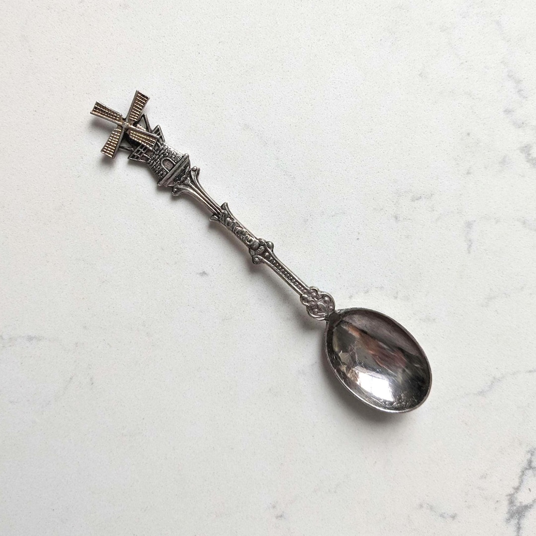 Vintage Silver-plated Souvenir Spoon With Windmill Handle – Made in ...
