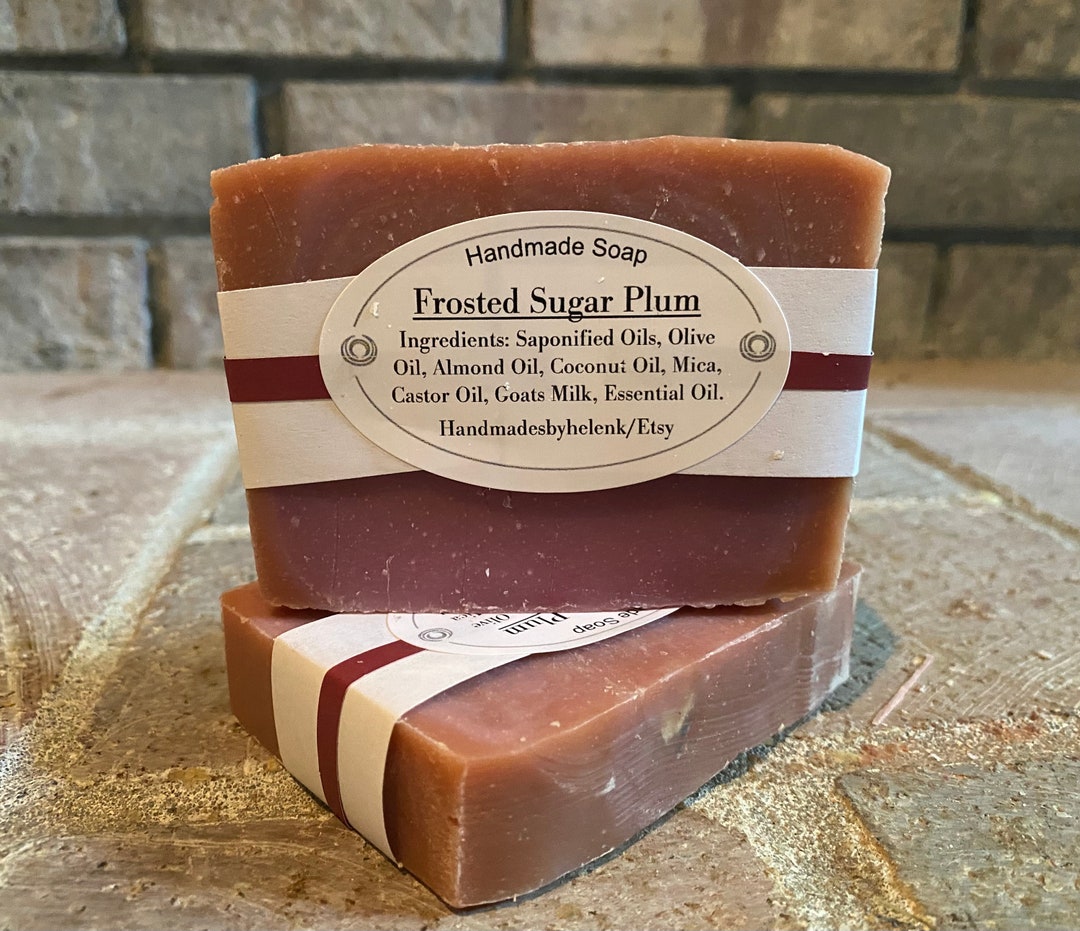 Frosted Sugar Plum Soap, Holiday, Artisan, Homemade, Goats Milk Soap - Etsy